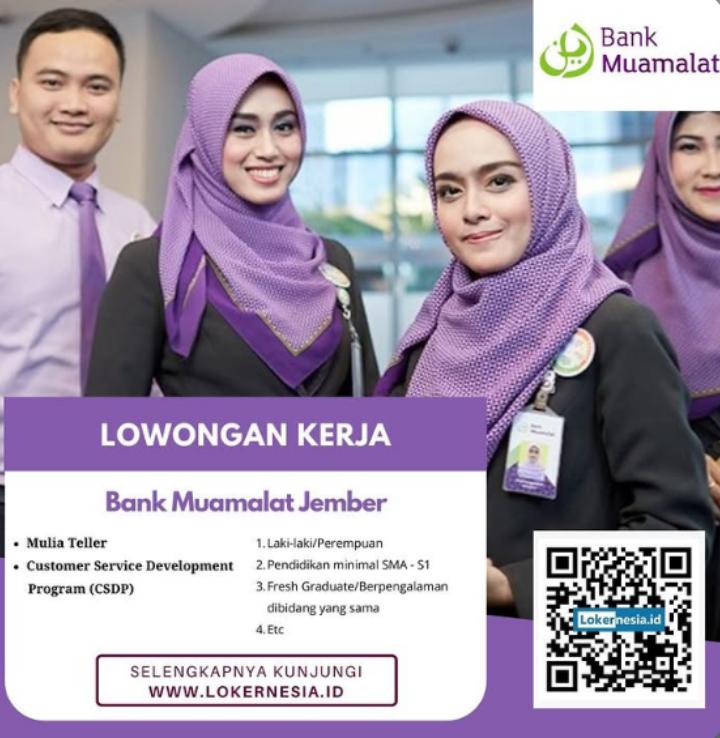 Lowongan Kerja Bank Muamalat Lulusan SMA/SMK, Pendaftaran Tutup 31 ...